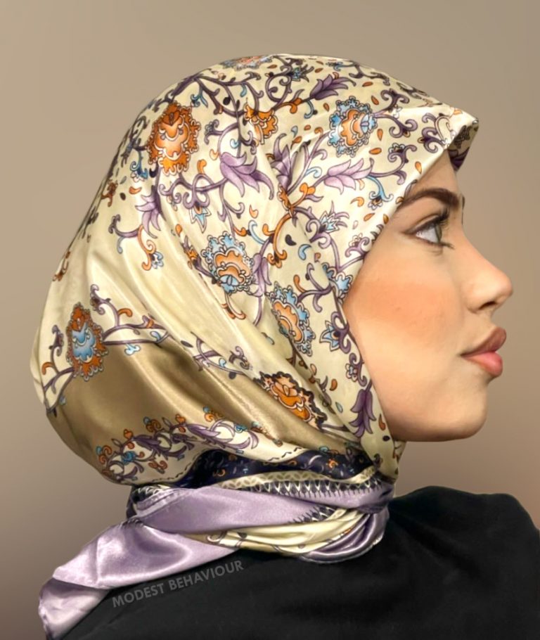 Patterned Silk Square Hijabs - Modest Behaviour