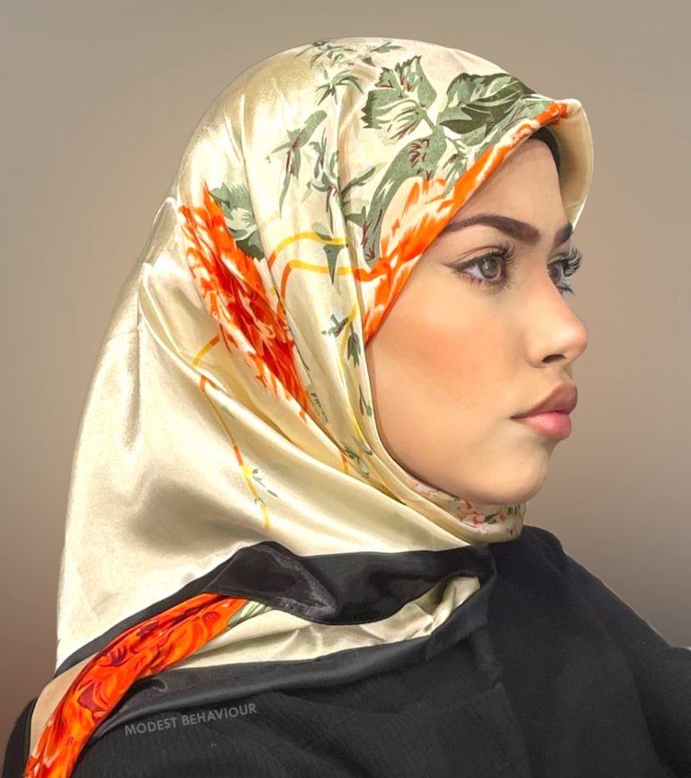 Patterned Silk Square Hijabs - Modest Behaviour