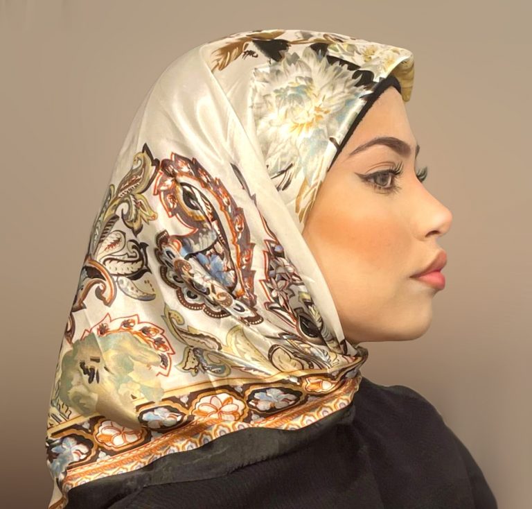 Patterned Silk Square Hijabs - Modest Behaviour